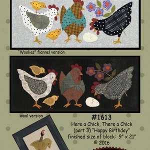 Here A Chick, There A Chick *6-month Block of the Month Pattern Set* By ...