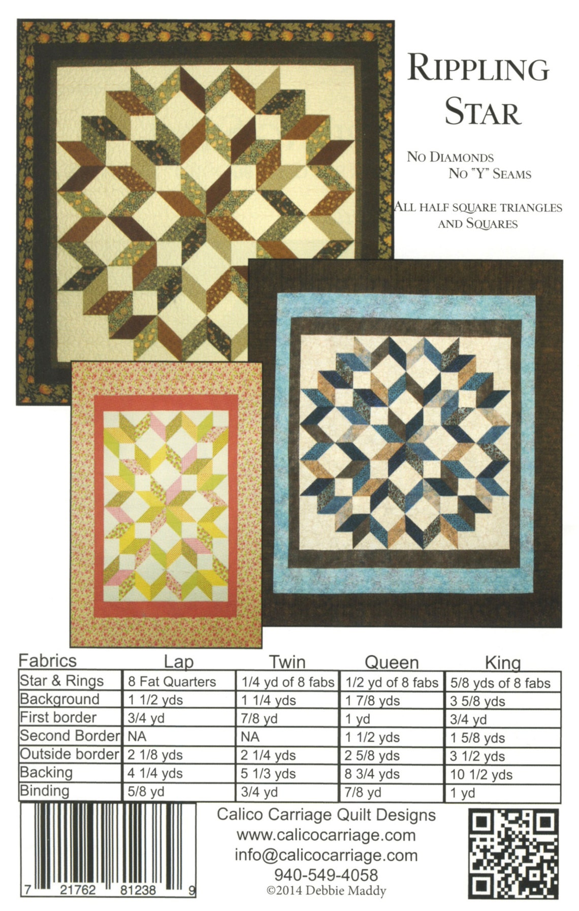 Rippling Star *quilt Pattern* From: Debbie Maddy for Calico Carriage ...