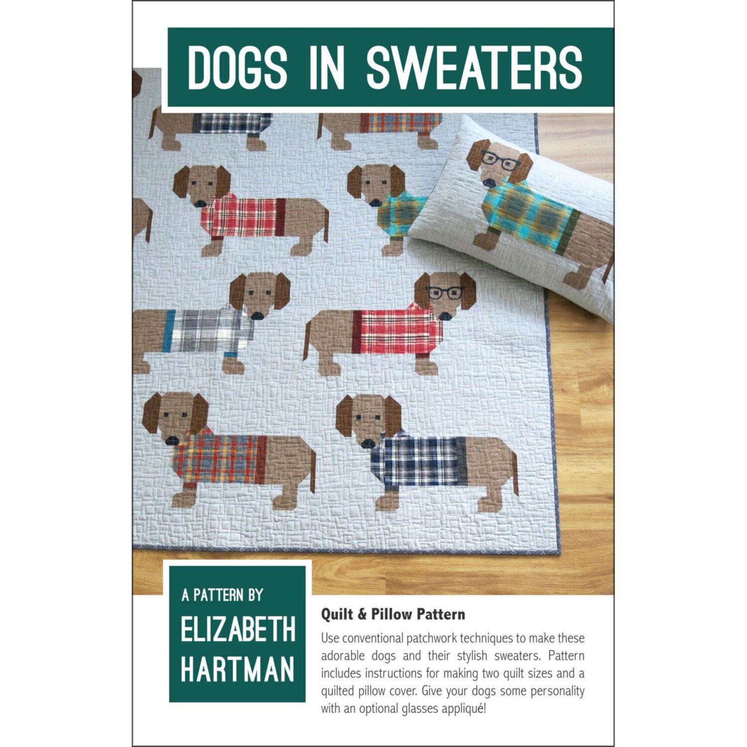 Dogs in Sweaters pieced Quilt & Pillow Pattern by Elizabeth - Etsy
