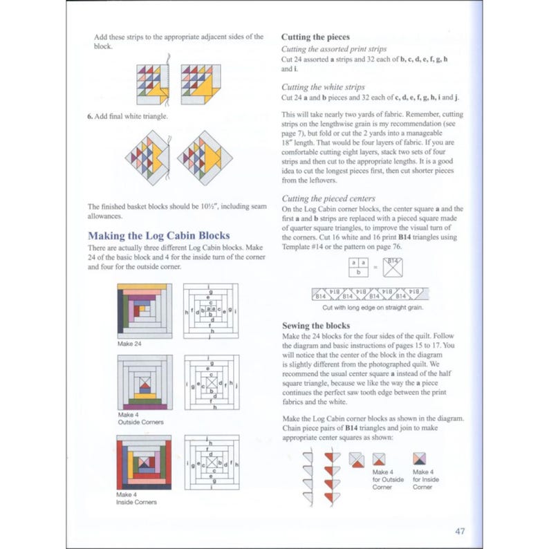 Log Cabin Abcs *14 Quilt Patterns Book* By: Marti Michell #8043 - Etsy