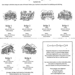 Grandpa's Bridges *machine Embroidery Designs & Quilt Pattern on CD* By ...