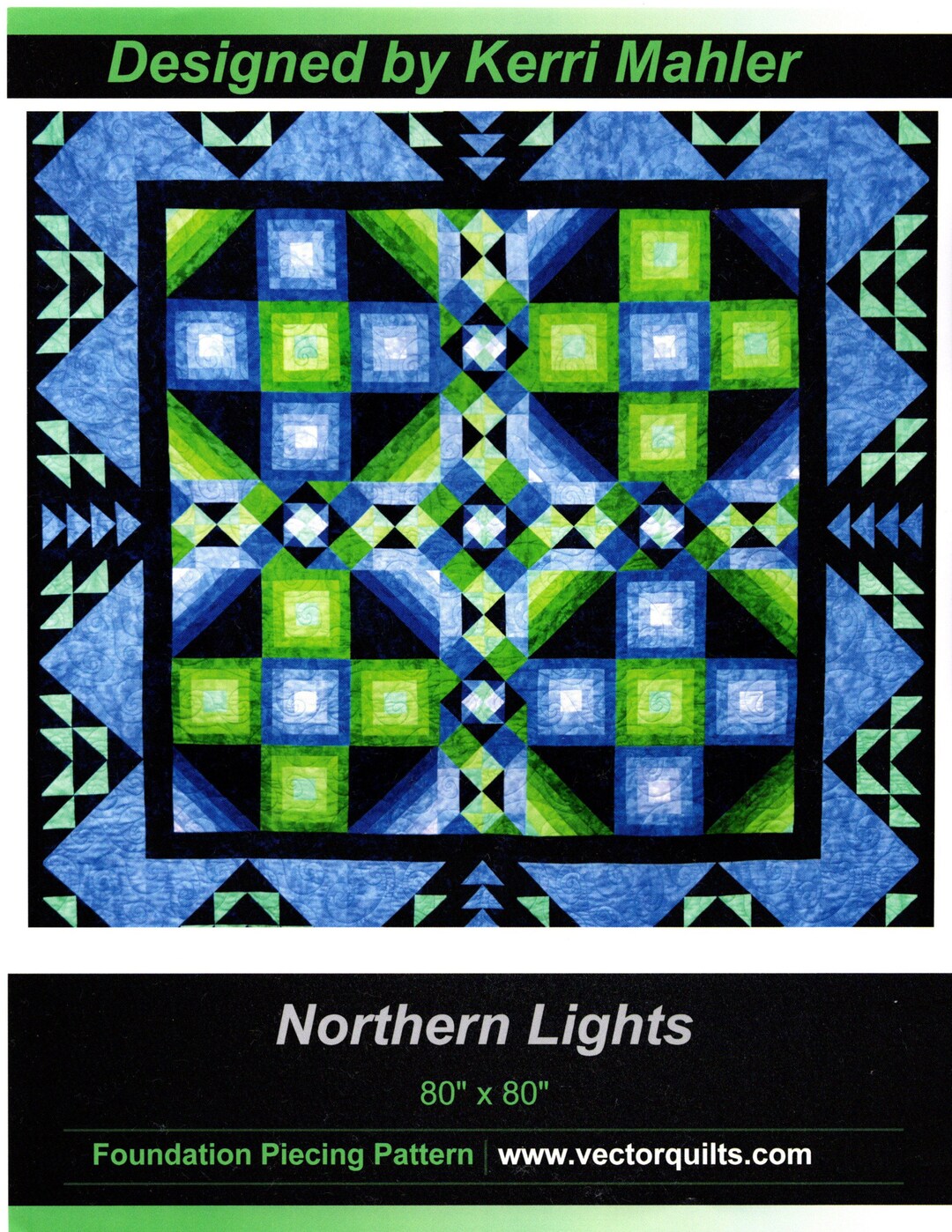 Northern Lights *foundation Paper Piecing Quilt Pattern* By: Kerri ...
