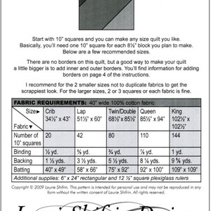 Ten Pack *pieced Quilt Pattern* From: Laurie Shifrin Designs LSD-010 - Etsy