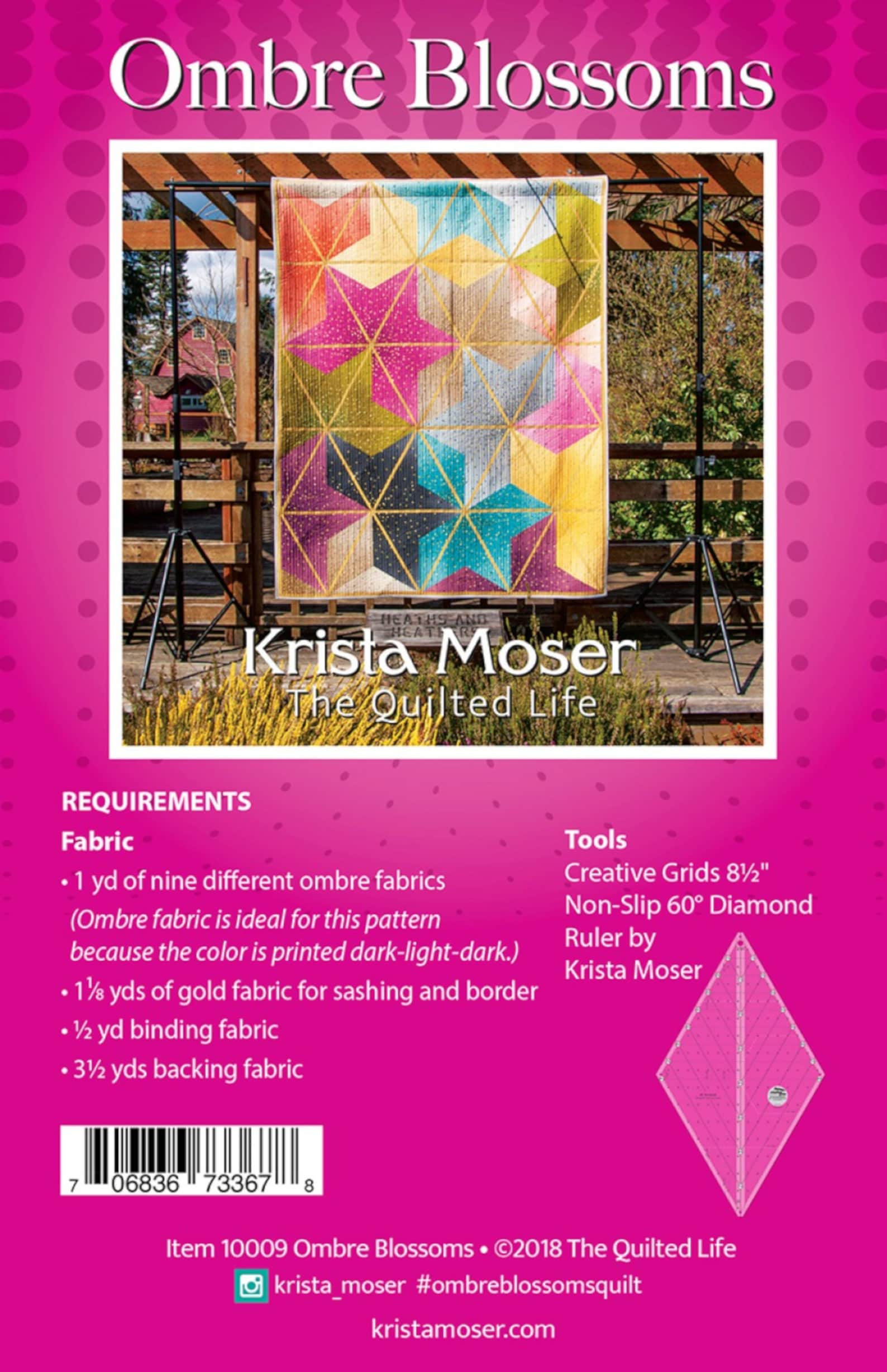 Ombre Blossoms pieced Quilt Pattern By: Krista Moser of the - Etsy