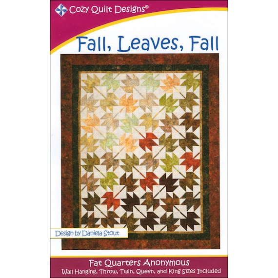 Fall Leaves Fall quilt Pattern Cozy Quilt Designs | Etsy