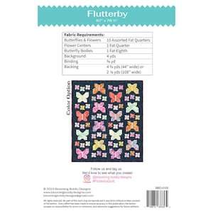 Flutterby *pieced Quilt Pattern* From: Leslie Ryan for Blooming Boldly ...