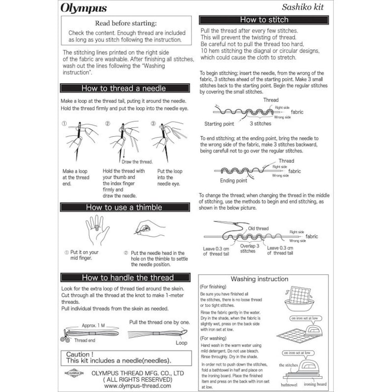 Sashiko Shoulder Purse complete Kit Fabric Thread Needle - Etsy