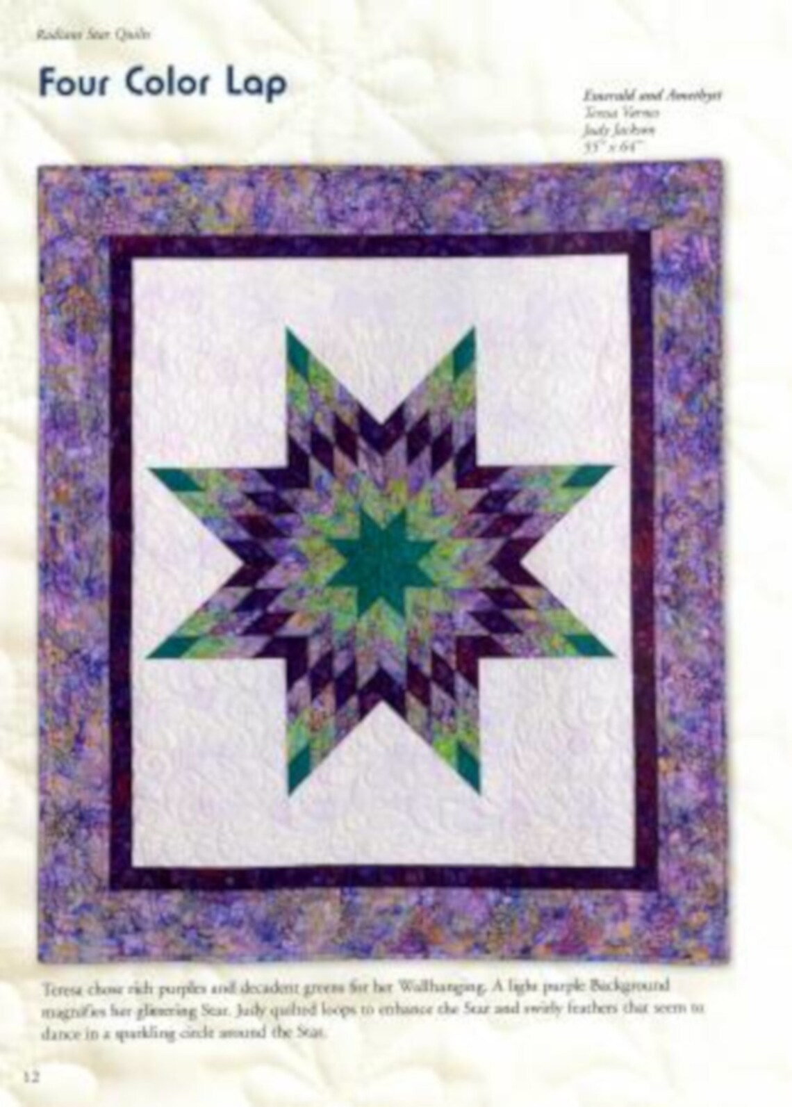 Radiant Star Quilts *pattern Book* By: Eleanor Burns for Quilt in a Day ...