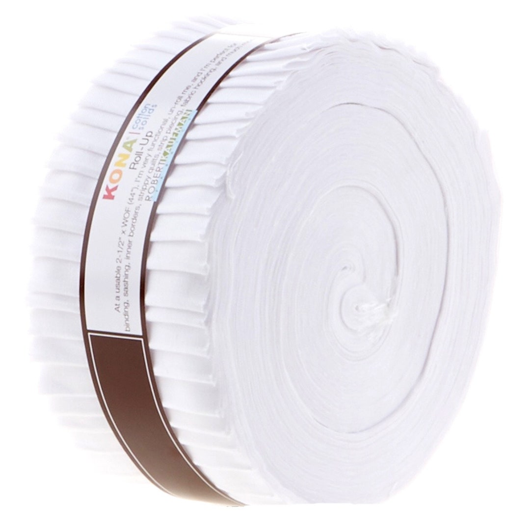 White Colorstory - Kona Cotton Solids *jelly Roll - 40 Pieces* From ...