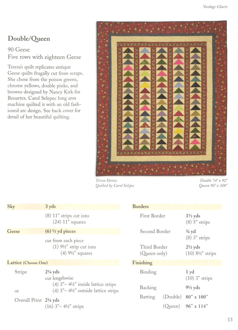 Flying Geese Quilt in a Day *quilting Book* By: Eleanor Burns - Etsy