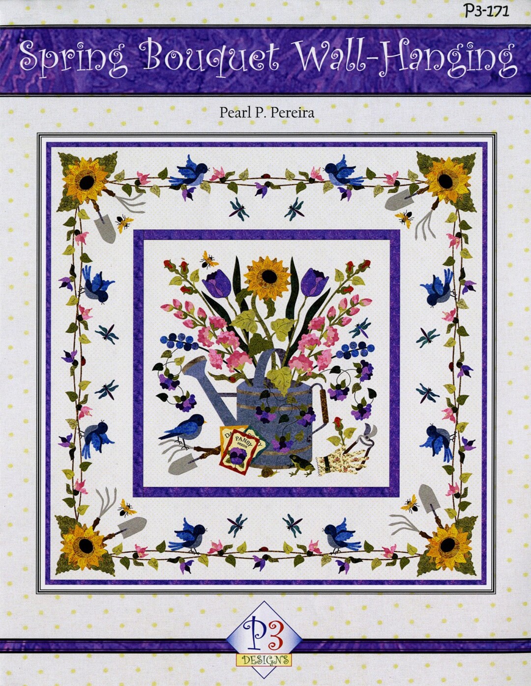 Spring Bouquet *applique Wall Quilt Pattern* By: Pearl P Pereira - P3 ...