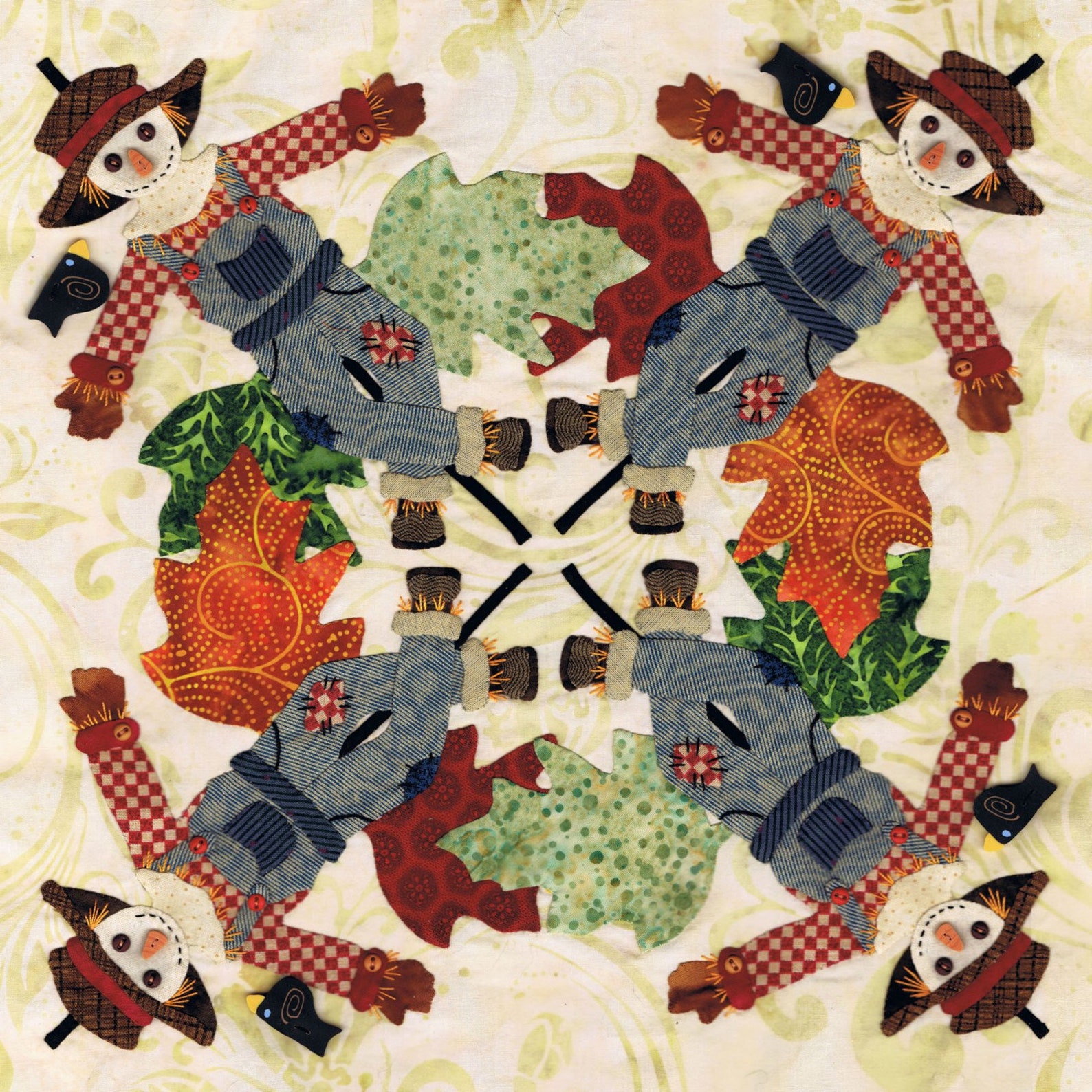 Baltimore Autumn *12-month Block of the Month Applique Quilt Pattern ...