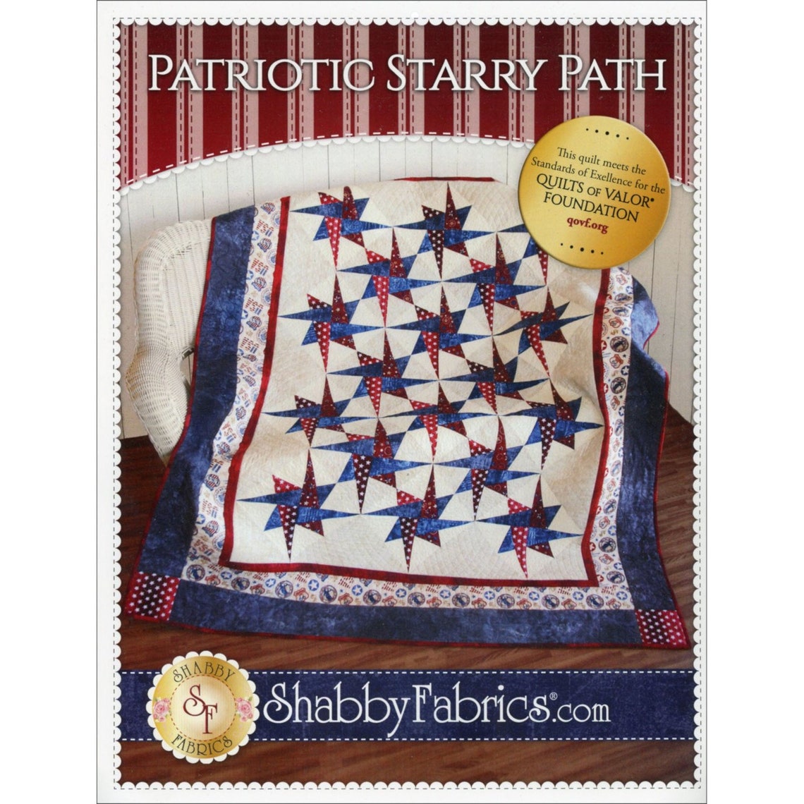 Patriotic Starry Path *quilt Pattern* BY: Shabby Fabrics SF49872 - Etsy