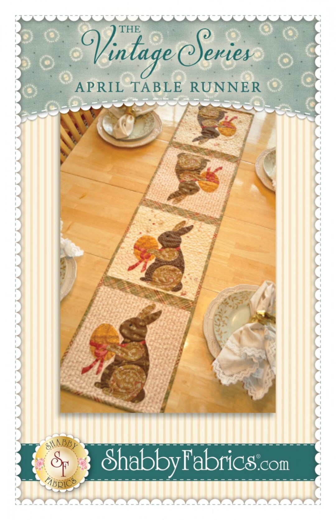 The Vintage Series: April Table Runner *applique Sewing Pattern* by ...