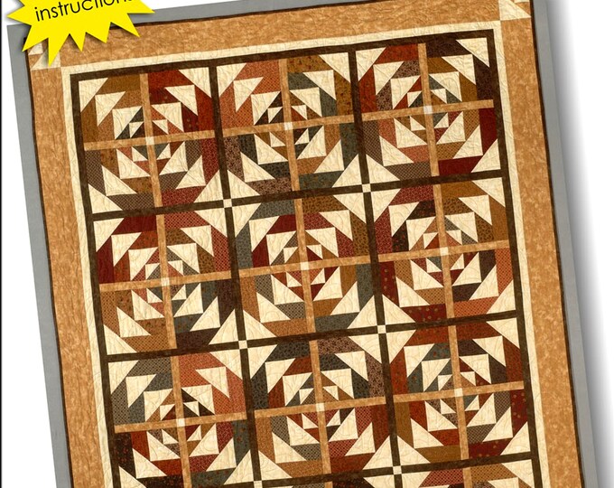 Buckeye Beauty Quilt Pattern For 2 12 Strips Multiple Sizes By Cozy 5486