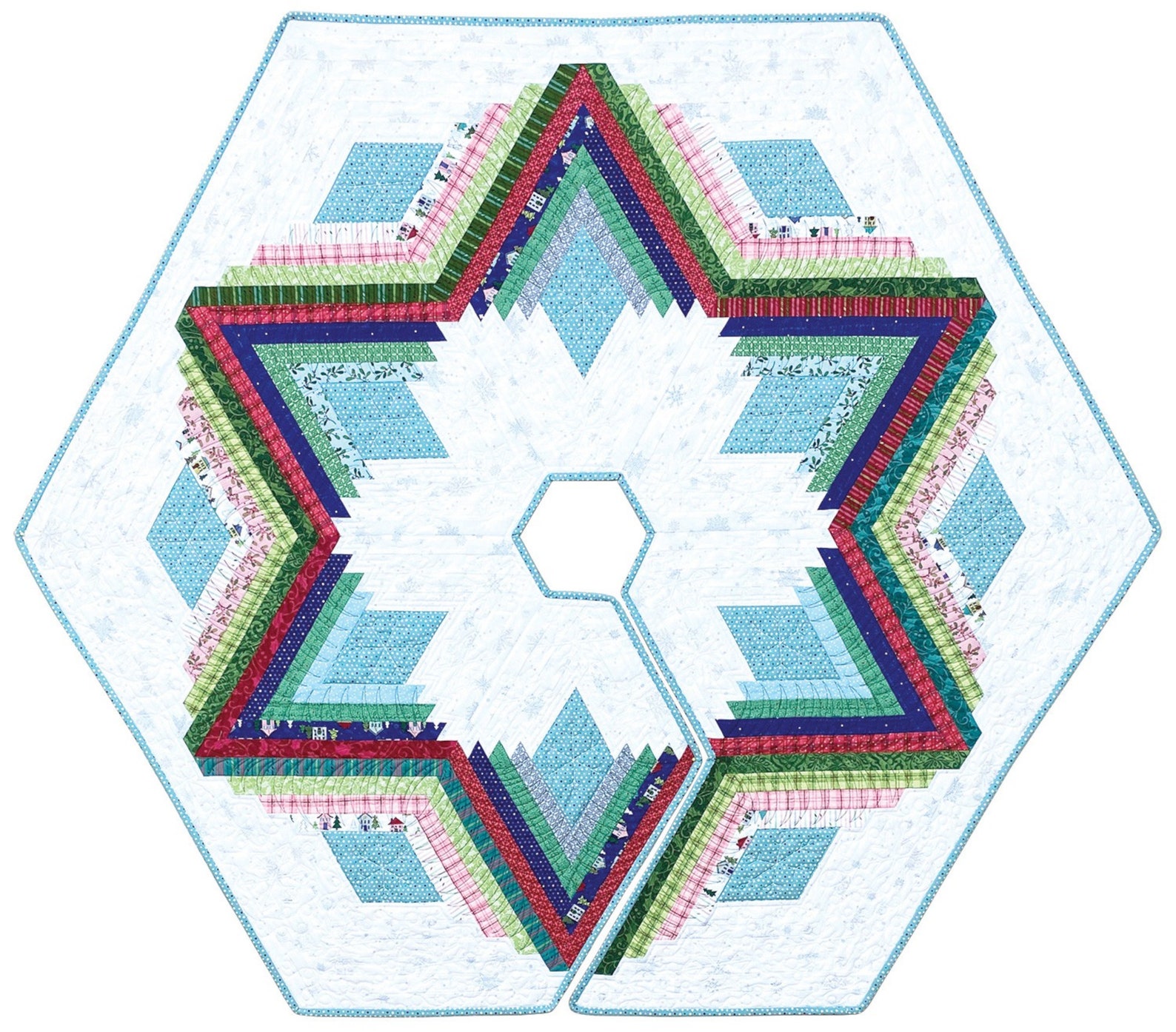 Diamond Log Cabin *quilts and Tree Skirt Pattern Book* By: Eleanor ...