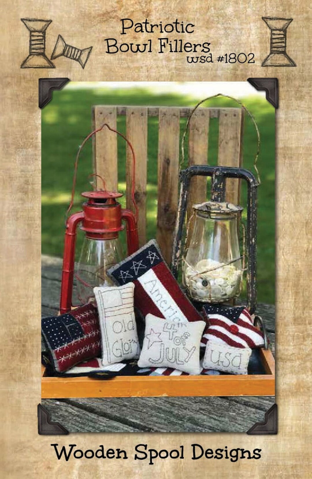 Patriotic Bowl Fillers *applique & Hand Embroidery Project Pattern* By ...