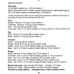 Country Placemats * 15" Applique Pattern Placemats With Country Style ...