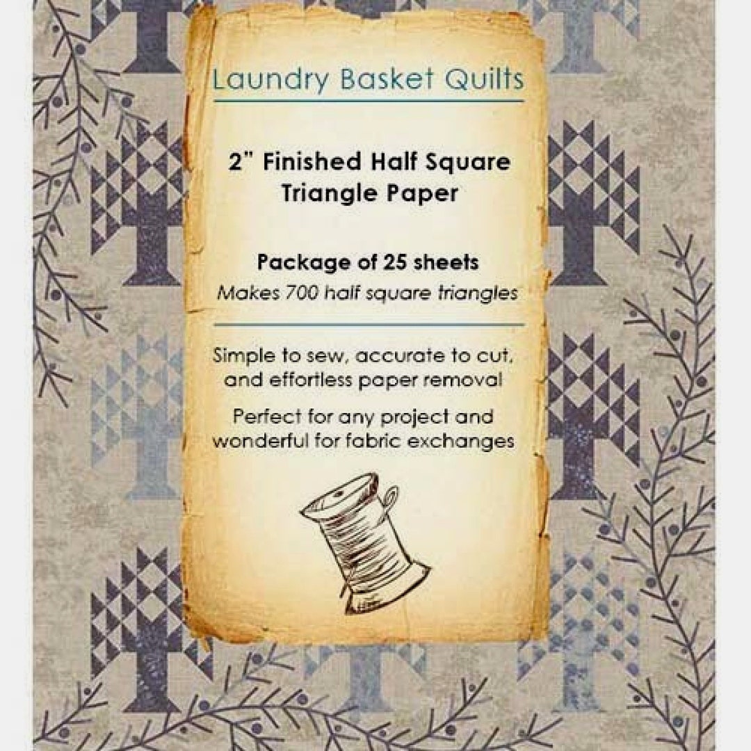 2" Finished Half Square Triangle Paper *package of 25 Sheets* From ...