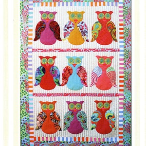 9 Wise Owls applique Quilt Pattern By: Kookaburra Cottage - Etsy