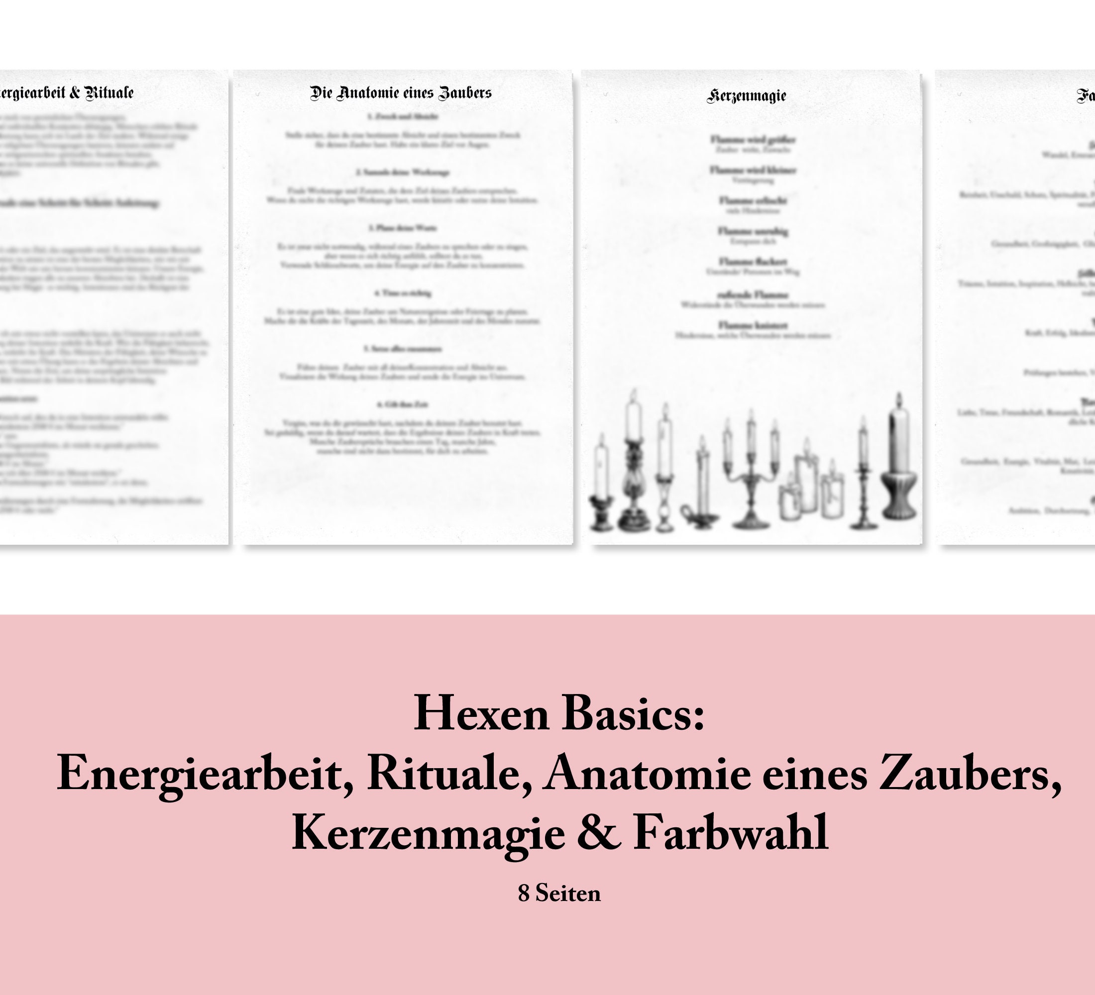 Witch Basics Cheat Sheet Grimouir Rituals, Spells, Candle Magic PDF ...