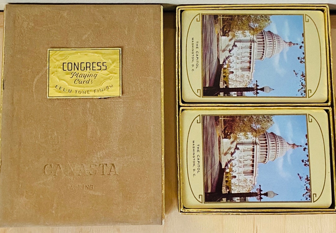 Vintage Congress Playing Cards - Etsy