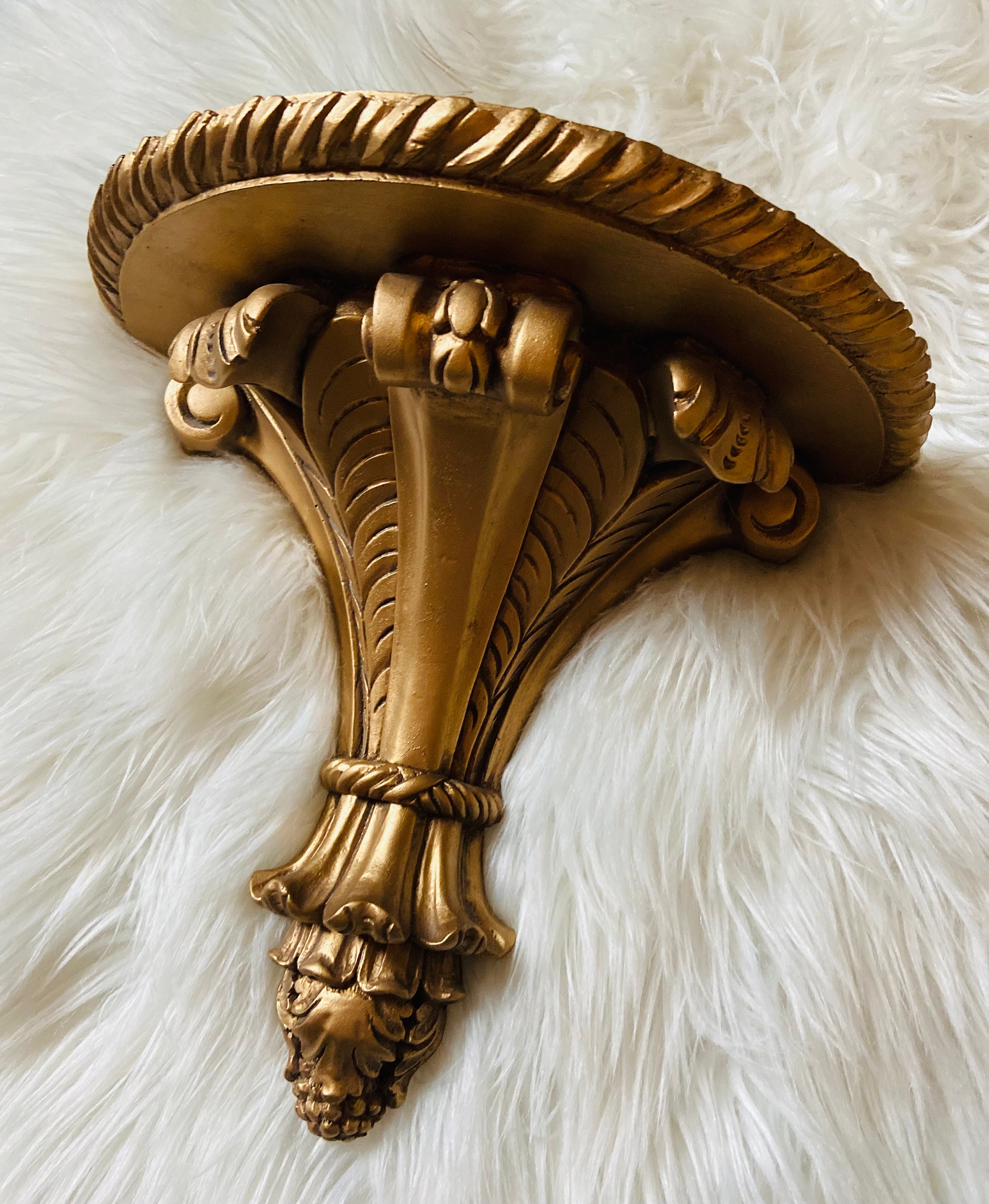 Vintage Super Heavy Duty Gold Ornate Shelf - Etsy