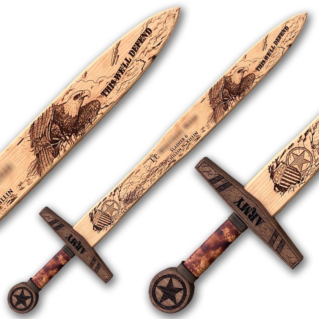 Custom Wooden Sword for the Army – US Army Retirement & Promotion Gift ...