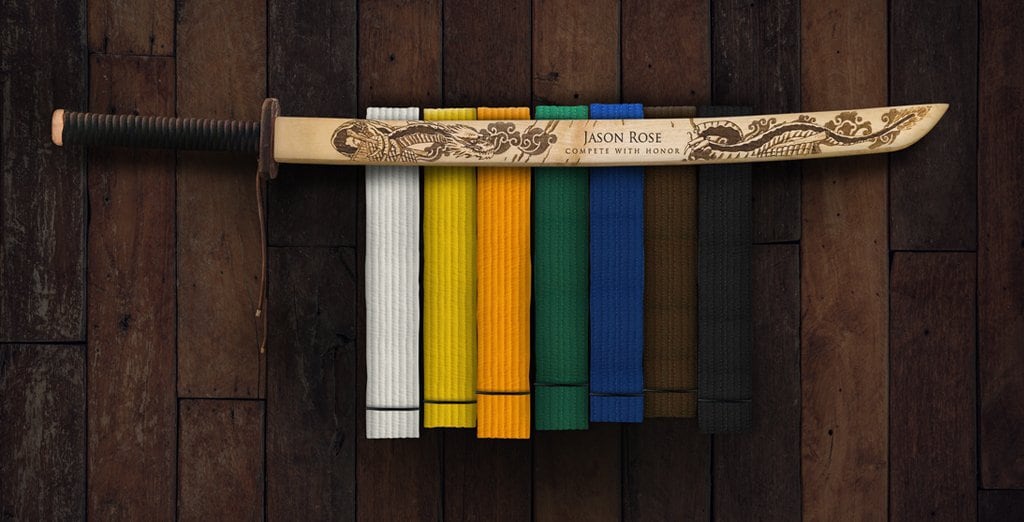 Dojo Dragon Karate Belt Rack Katana Wall Sign - Etsy Canada