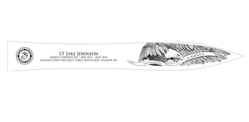 Custom Roman Gladius Wooden Rudis Sword - Banner Eagle Design - Made in ...