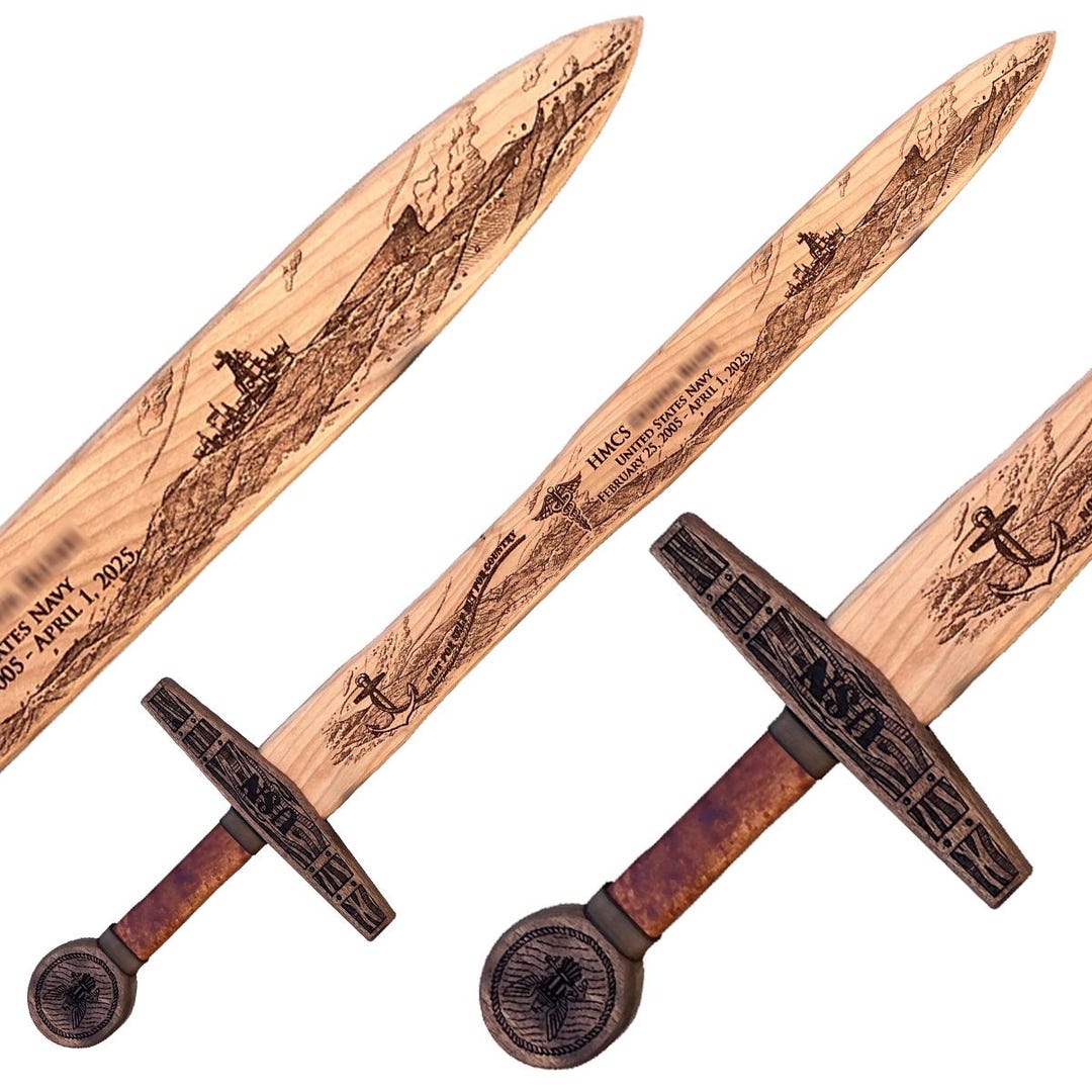 Custom Wooden Sword for the Navy - Made in the USA! - Etsy