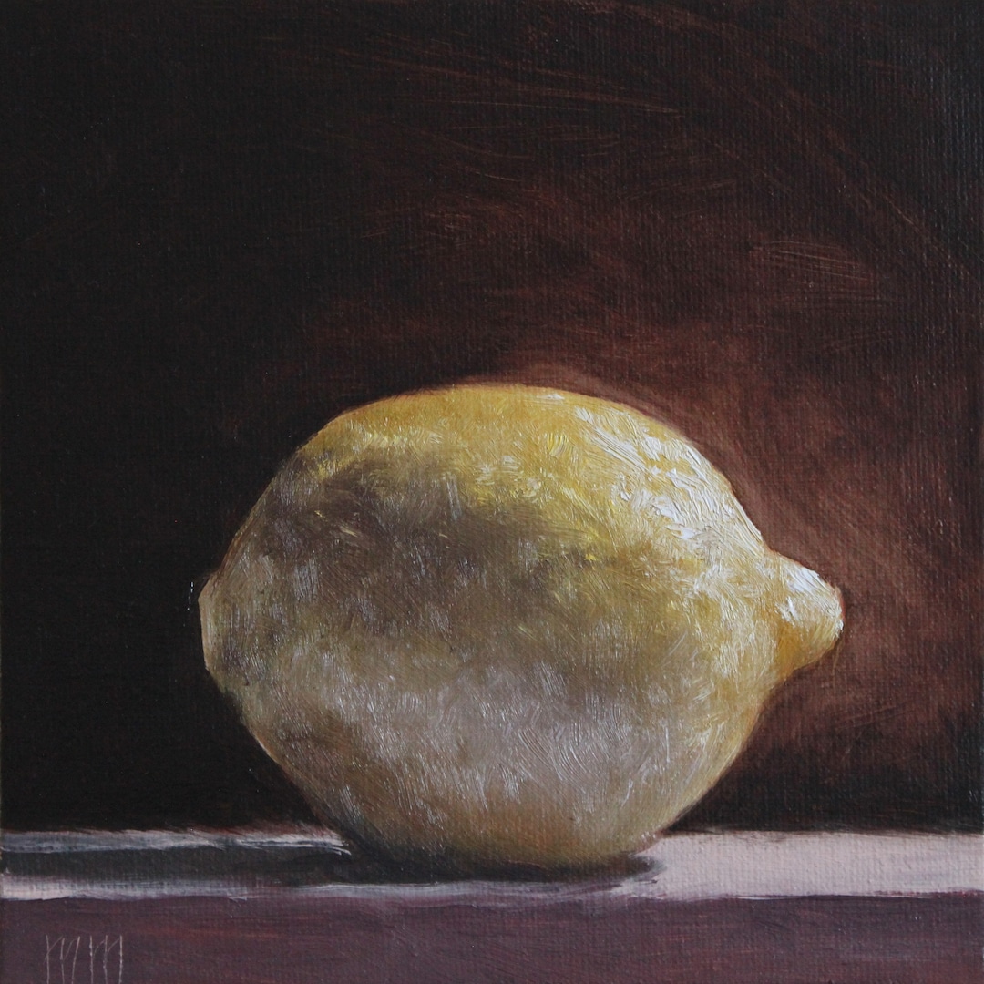 Lemon Still Life, Lemon Oil Painting, Fruit Still Life, Fruit Art ...