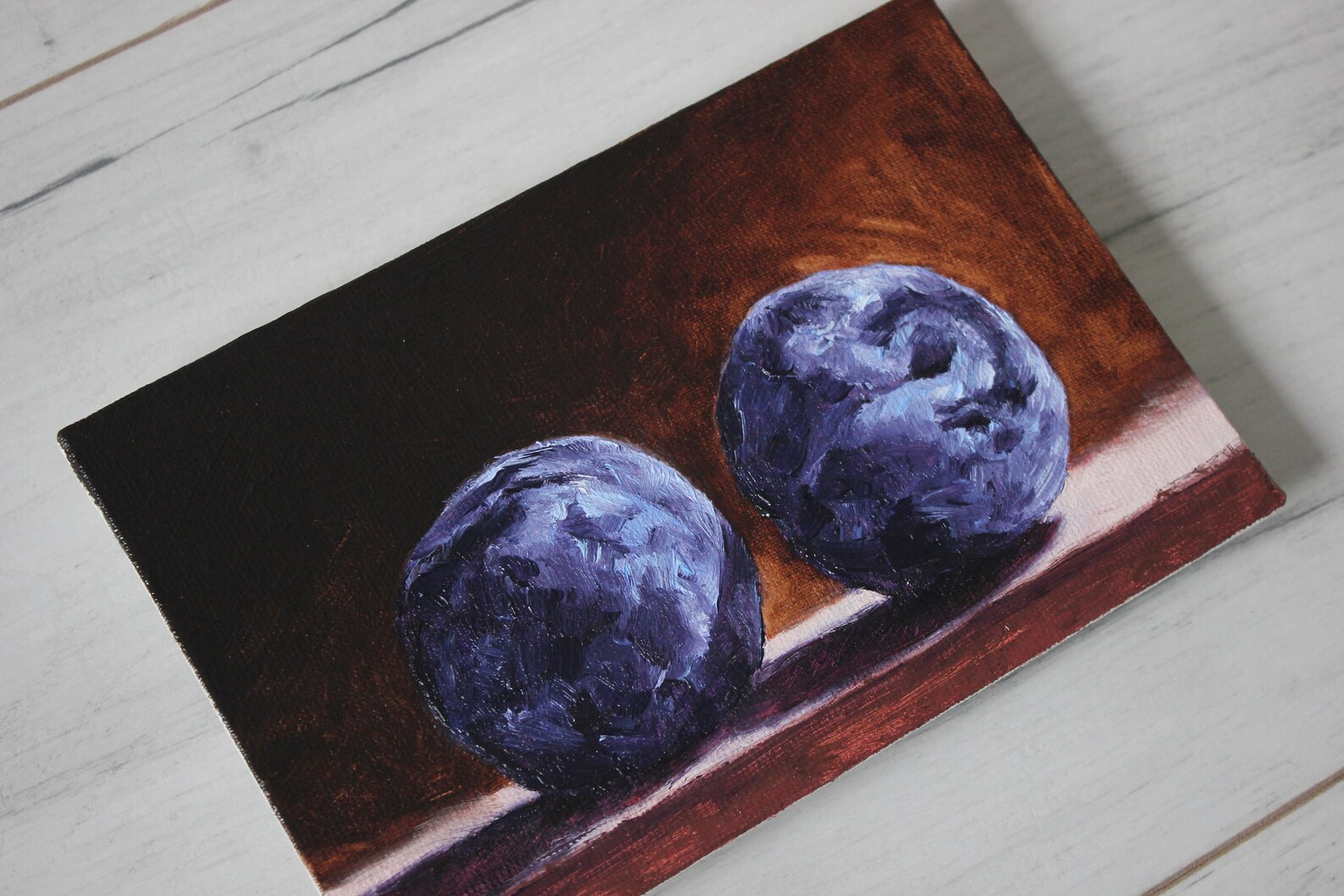 Plums Still Life Painting, Plums Oil Painting, ORIGINAL Art, Fruit ...