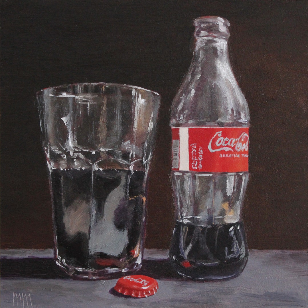 Coca Cola Oil Painting, Coca Cola Bottles Original Art, Coca Cola Art ...