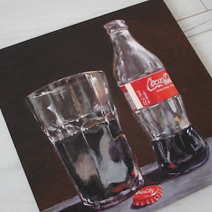 Coca Cola Oil Painting, Coca Cola Bottles Original Art, Coca Cola Art ...