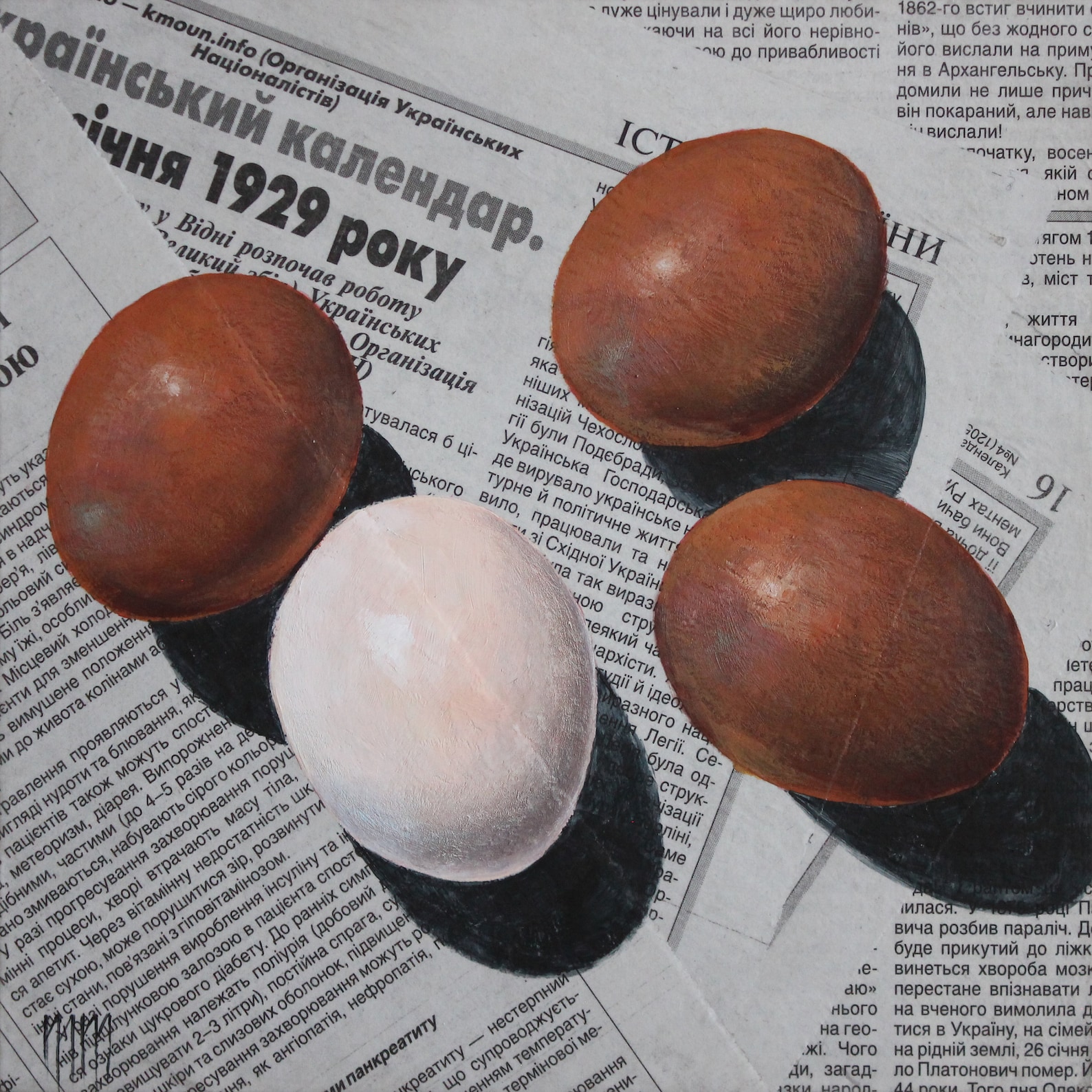 Eggs Oil Painting, Original Eggs Art, Eggs Still Life, Small Original ...