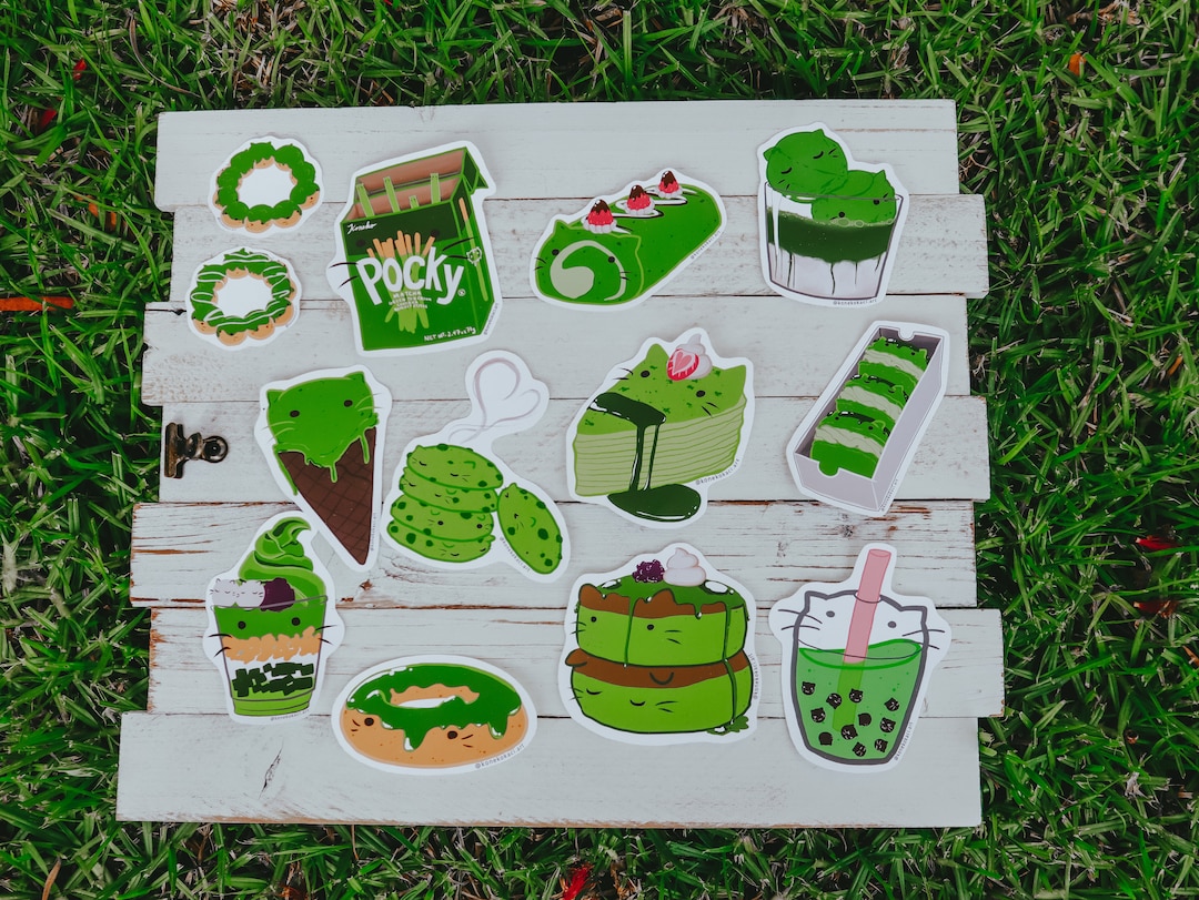 Koneko Matcha Stickers - Etsy