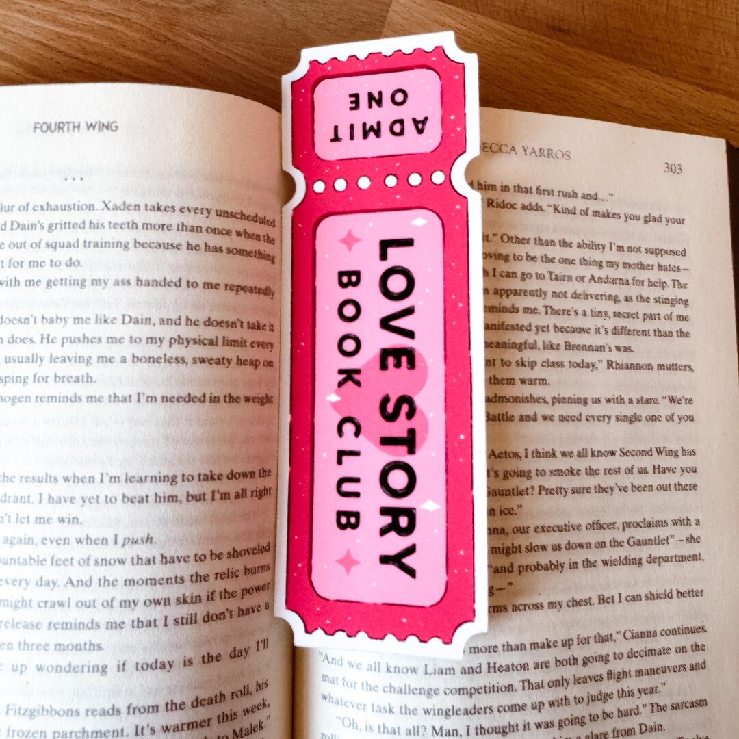 Love Story Book Club Bookmark for Readers / Book Lovers - Etsy