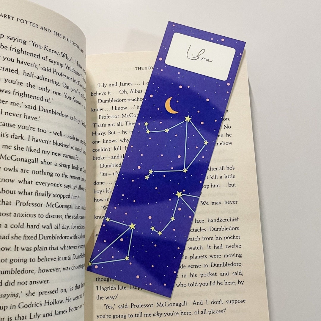 Cute Libra Zodiac Sign Constellation Bookmark - Etsy