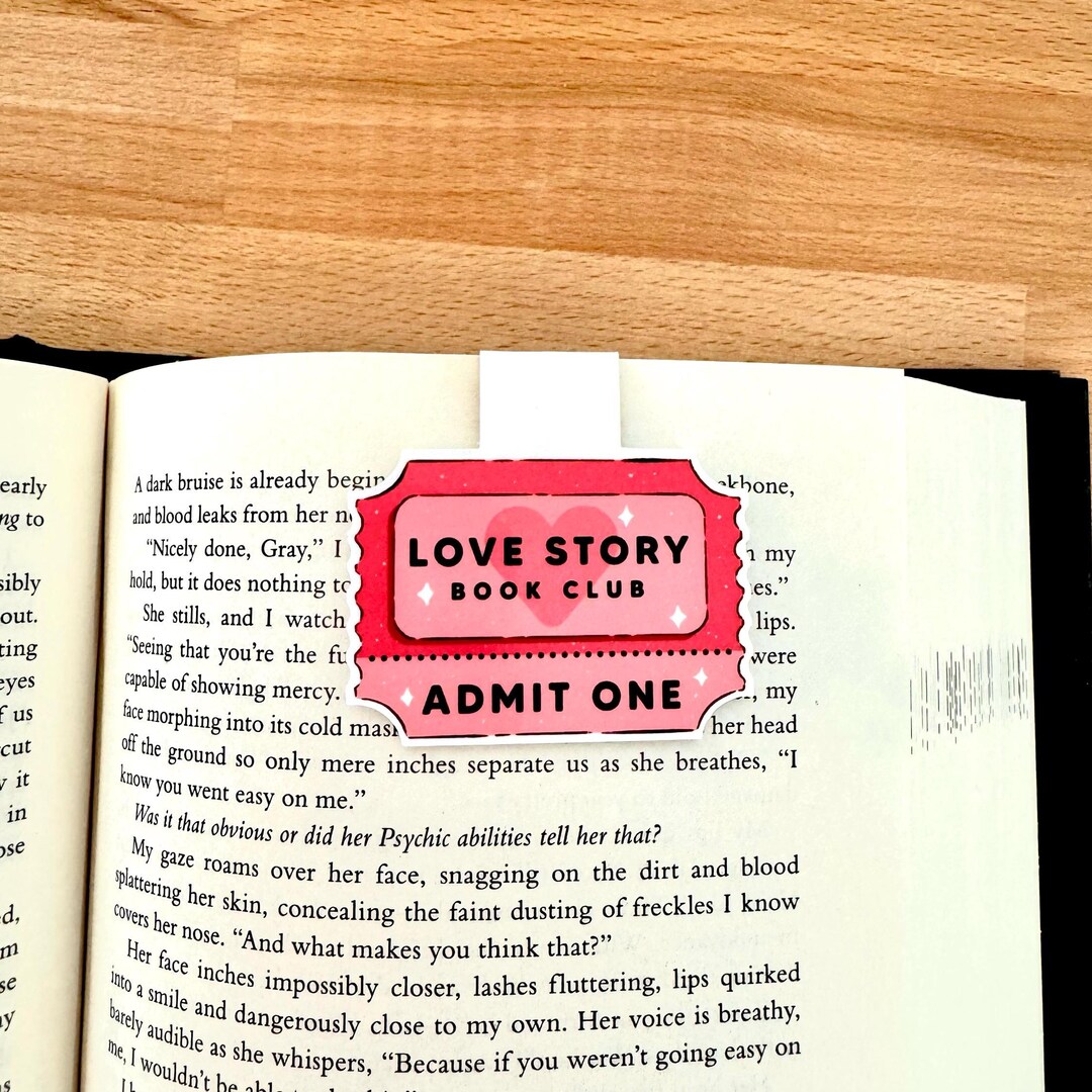Love Story Book Club Magnetic Bookmark for Readers / Book Lovers - Etsy