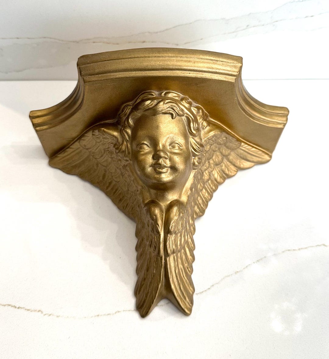 Cherub Wall Corbel, Clock Shelf, Plant or Candle Holder - Hollywood ...