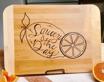 Lemon Cutting Board - Etsy