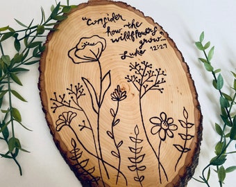 Wood Burned Bible Verse - Etsy