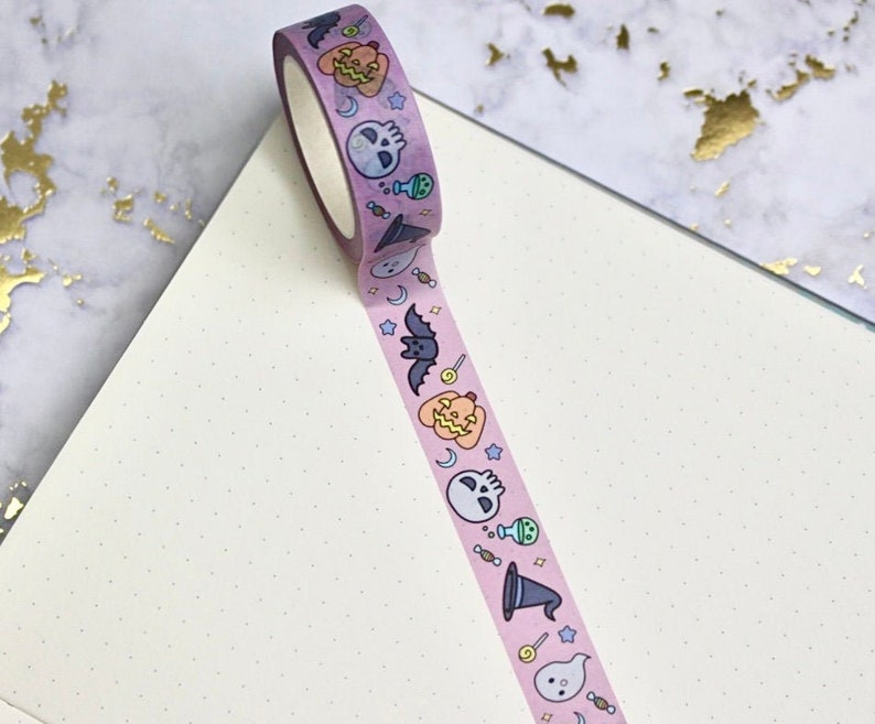 Pastel Halloween Washi Tape Cute Washi Tape Kawaii Washi Etsy