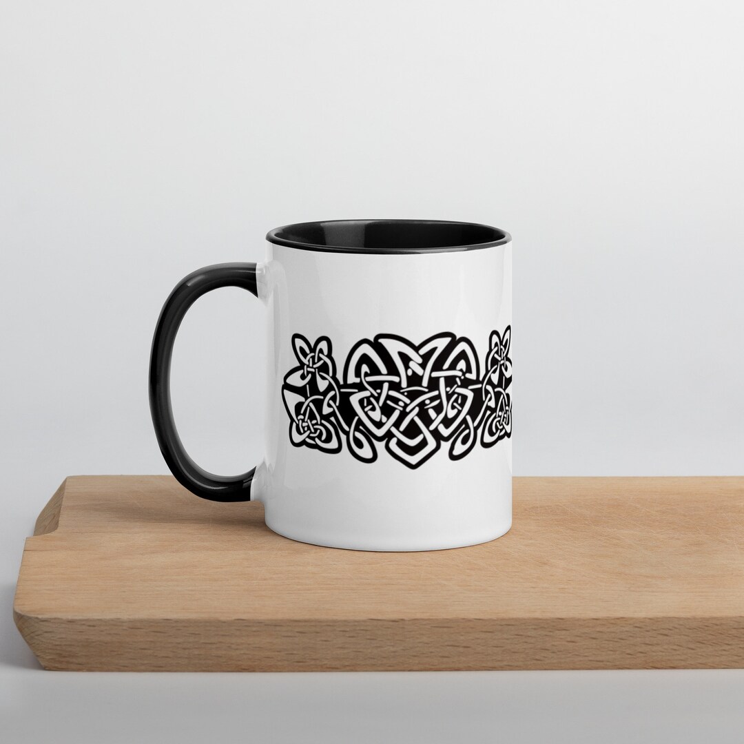 Celtic Heart Knot Design Mug, Celtic Knot Mug, Nordic Gift, Viking ...