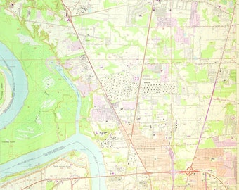 Baker Louisiana Map - Etsy