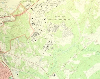 Fort Lee Map Print - Etsy