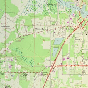 Sanford Map of Lake Monroe Florida Art Print Wall Decor LARGE - Etsy