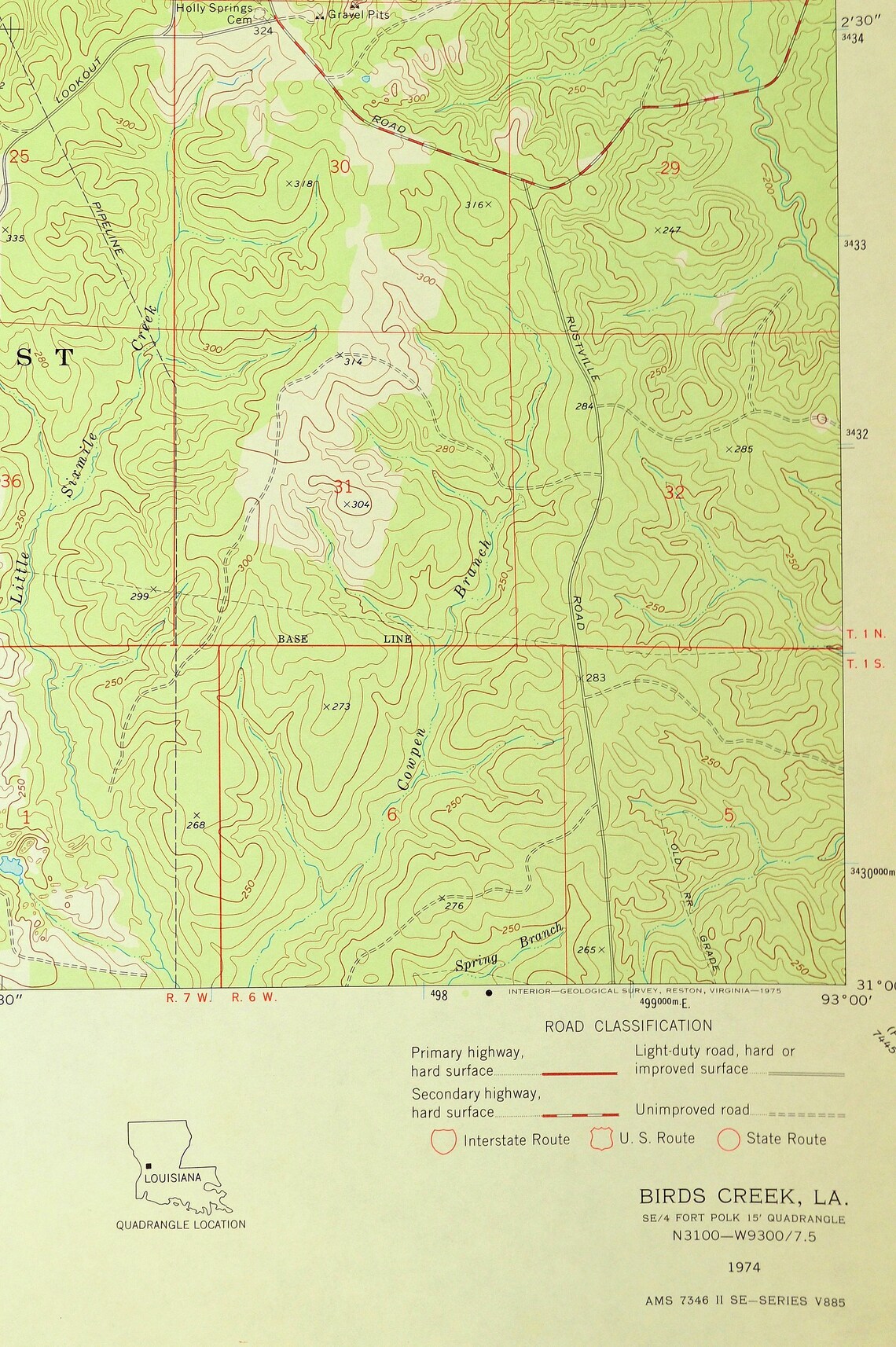 Fort Polk Map Military Reservation Louisiana Wall Art Print | Etsy