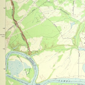 Varina Map of Fort Lee Virginia Print Wall Art Decor LARGE | Etsy